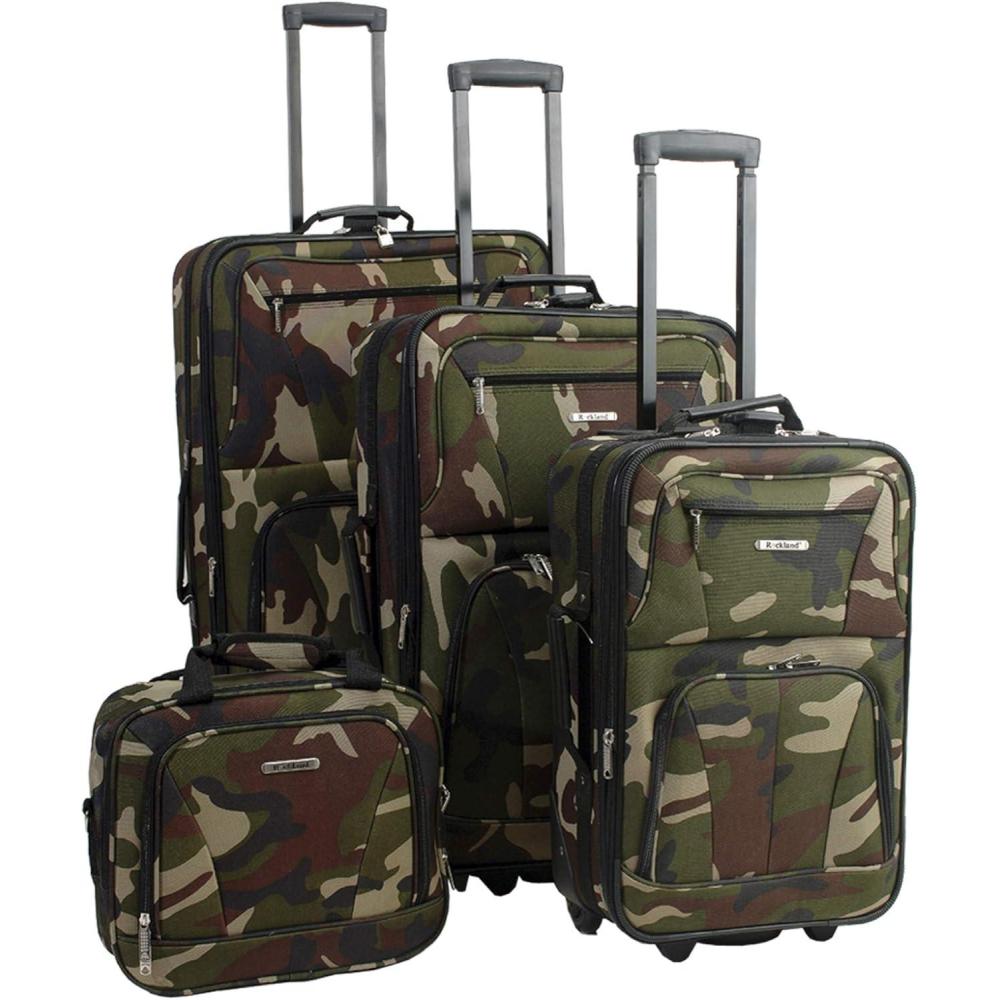 Rockland Journey Softside Upright Luggage Set, Expandable, Camouflage ...