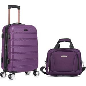 Rockland Vara Softside 3-Piece Upright Luggage Set,Expandable, Owl, 20 ...